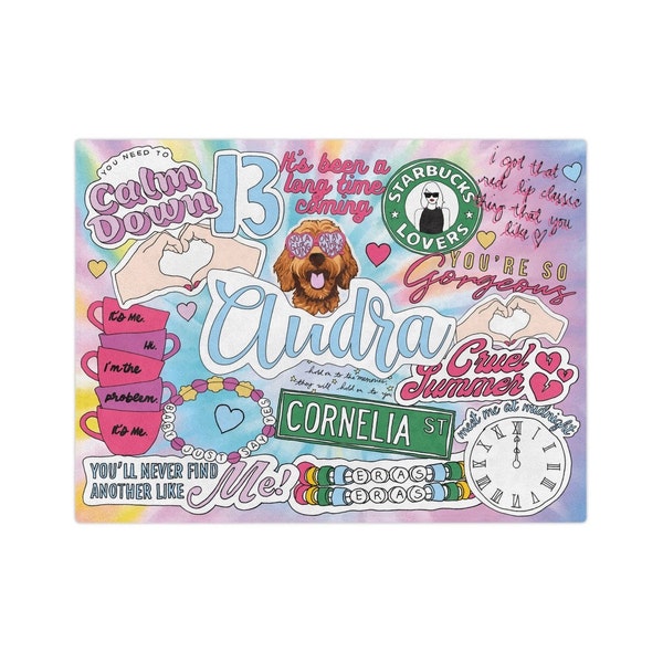 Graffiti Stars & Smiles Floor Mat | Custom | Personalized | Camp Bunk ...