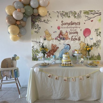 Winnie the Pooh Banner-classic Pooh Baby Shower Birthday Banner-nursery ...