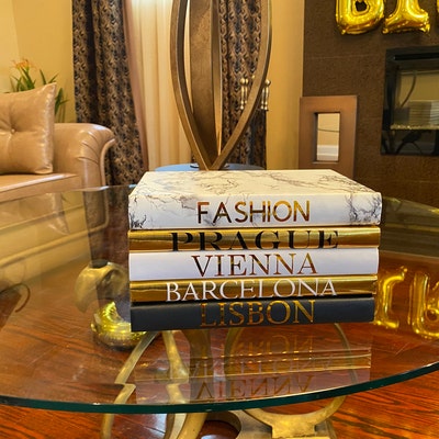 5 Set of Books Customizable Book Stack Fashion Books - Etsy