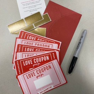 Scratch-off Love Coupons Scratch off Voucher Valentines Gift for Her ...