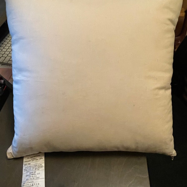 GOTS Certified Organic Cotton Fill Pillow Inserts With Organic Cotton ...