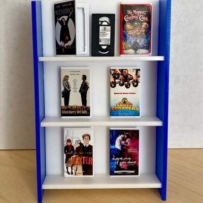 Mini Video Rental Store Display Shelf for 1:6 Scale Tapes, Mini VHS ...