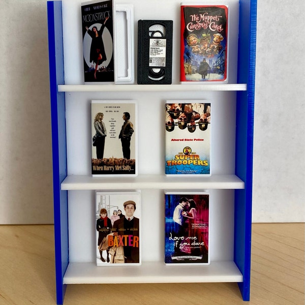 Mini Video Rental Store Display Shelf for 1:6 Scale Tapes, Mini VHS ...