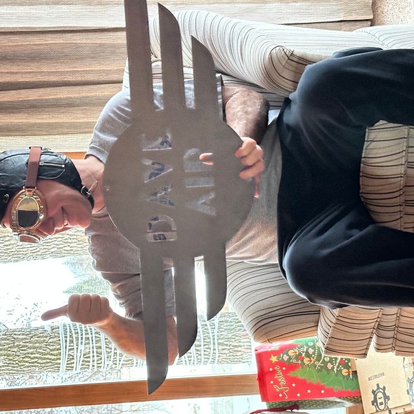 Personalized Metal Hangar Sign - Aviation Decor - Airplane Wall Art ...