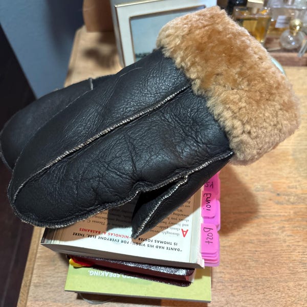 Sheepskin Shearling Mittens - Etsy
