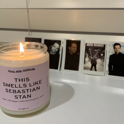 This Smells Like Sebastian Stan Candle Pop Culture Candles Celebrity ...