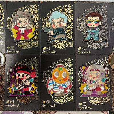 Yakuza Enamel Pins: Kiryu, Majima, Nishiki, Haruka & Saejima - Etsy