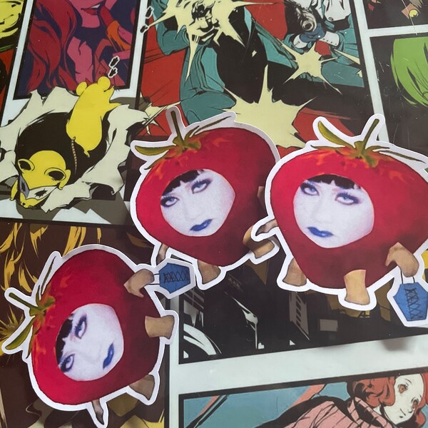 Set of 3 Large Strawberry Mana Sama Visual Kei Glossy and Waterproof ...