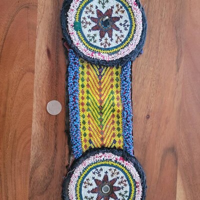 Beaded Kuchi Panel With Ties. headdress Boot Strap Choker. - Etsy