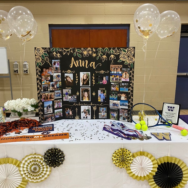 Senior Tri-fold Photo Display Board for Graduation Party Decor - Etsy