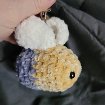 Crochet Blue and White Bee Jooby Hoo-bee School Spirit - Etsy