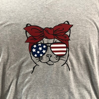 July 4th Cat SVG Fourth of July Cat Svg File Cat Glasses - Etsy