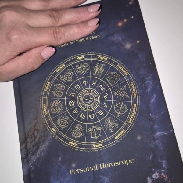 Birth Chart Custom Astrology Reading, Personalised Hardback Book ...