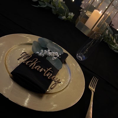 Wedding Place Card Names, Wooden Table Setting Name Signs,personalized ...