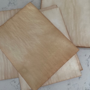 25 Sheets of Multicolored Tea Dyed Paper. Tea Stained Stationary ...