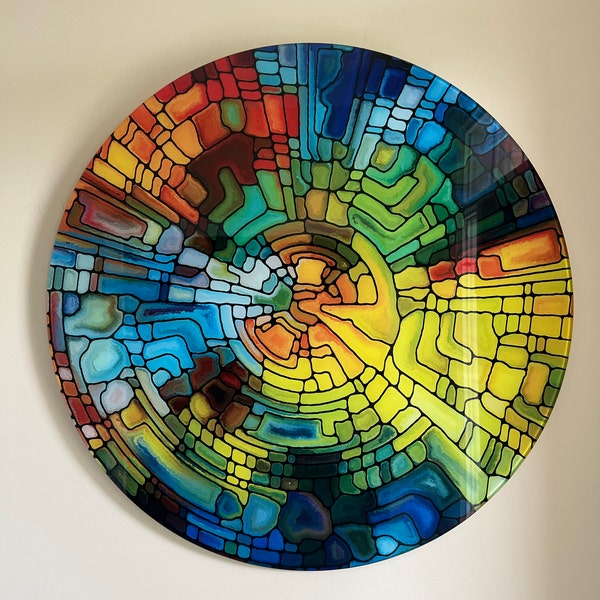 Abstract Marble Glass Wall Art, Glass Printing Art Work, Home Decor ...