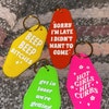 Funny Quote Motel Keychain SVG PNG DXF - Sorry I'm Late Retro Hotel ...