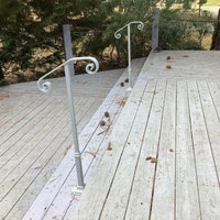 In-ground Single Post Handrail for Stairs for 1 to 2 Steps, Steel ...