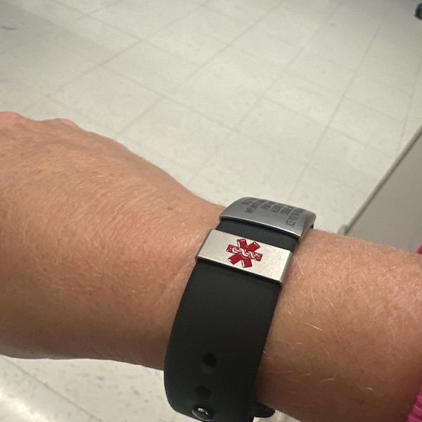 Medical Alert Bracelet Runner Emergency ID Nylon Wristband Custom ...