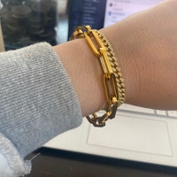 Stack Bracelet, Gold Filled Bracelet, Gold Chain Bracelet, Chunky Paperclip Bracelet, Gold Link ...