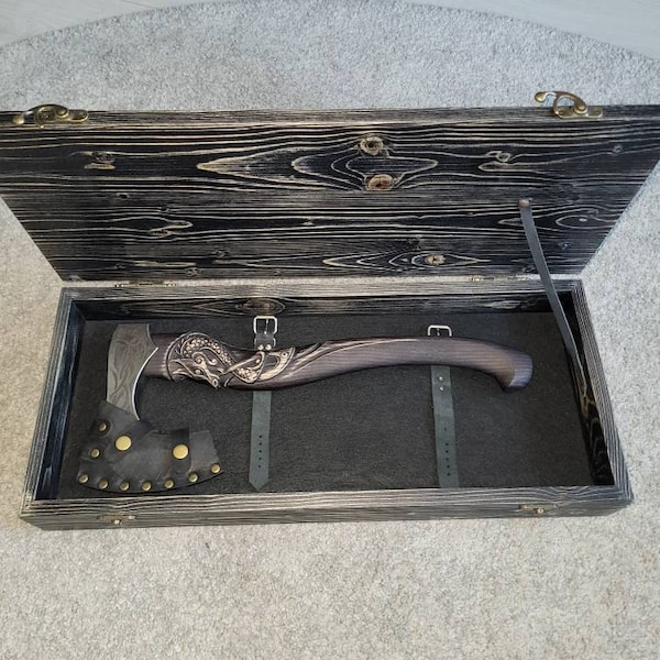 Double Blade Axe Handmade, Double Head Axe, Viking Long Axe, Two Handed ...
