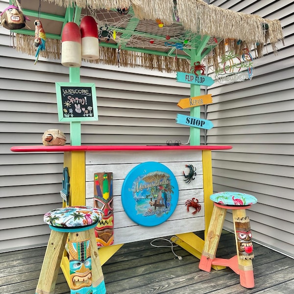 Novelty Tiki-totem Bar Stools - Etsy