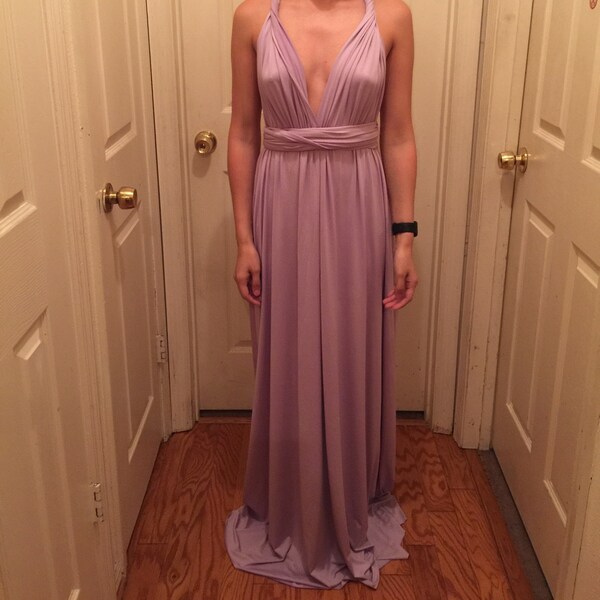 Lilac Bridesmaid Dress, Convertible Dresses, Beach Dress, Infinity ...