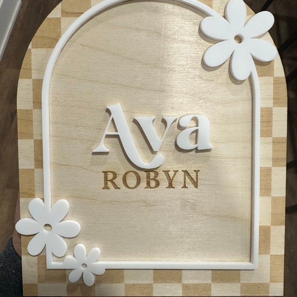 Flower Monthly Milestone Baby Girl Birth Announcement Card Milestone ...