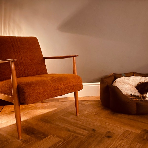 Vintage Yellow Winged Armchair / Alvin Lustig Style Lounge Chair ...