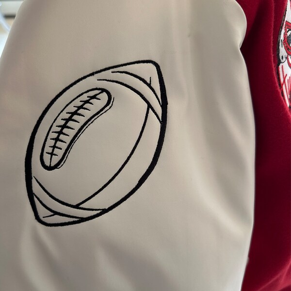 Football Outline - Machine Embroidery Design 2 Sizes - Etsy