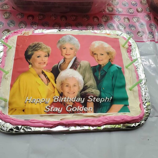 Golden Girls EDIBLE IMAGE Cake Topper 1/4 Sheet Custom Personalized - Etsy