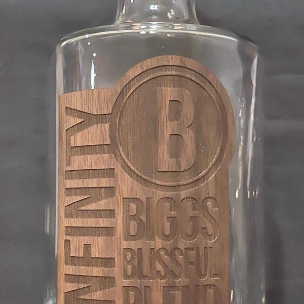 Personalized Infinity Bottle | Real Wood Label | Whiskey Blending ...