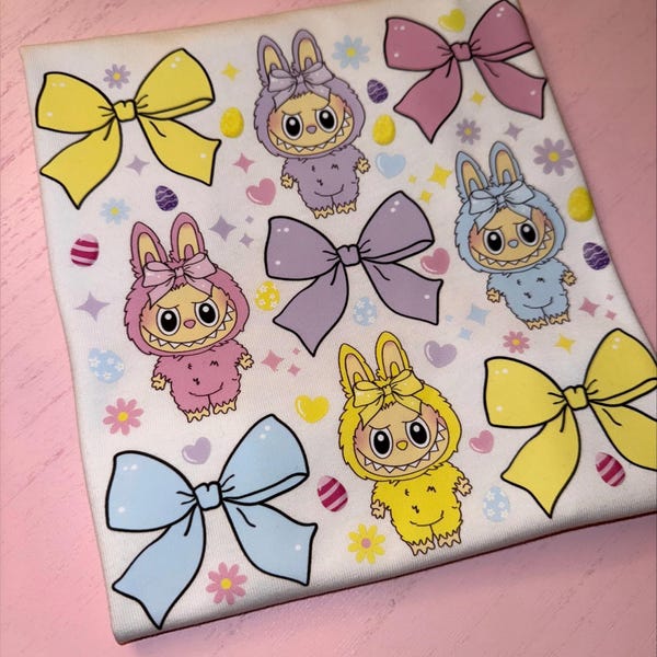 Labubu Coquette Png, Easter Coquette Bow Png, Happy Easter PNG ...