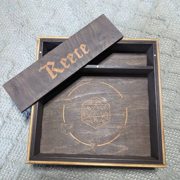 Dice Rolling Tray Wood, Dice Tray Wood, Dice Tray Dnd, Dice Tray and ...