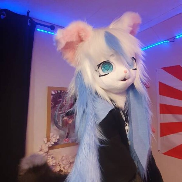 Movable Fursuit Tail Waggle Tail Swing Tail Fox Tail Black Tail White ...