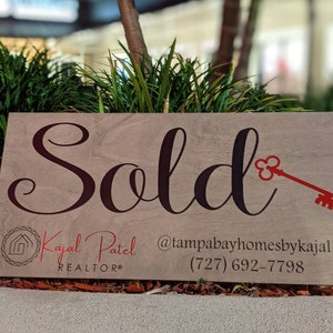 Personalized Real Estate Agent Sign, Custom Real Estate Sold Sign, Real ...