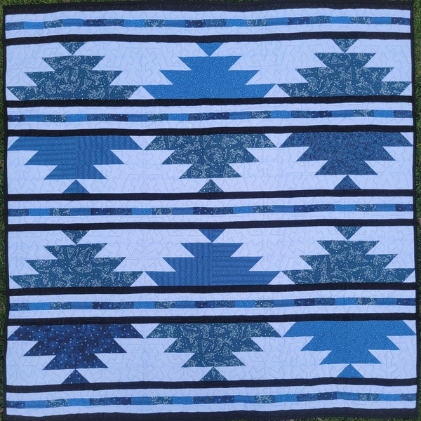 Western Style Patchwork Quilt PDF Instant Download Lap Quilt Pattern ...