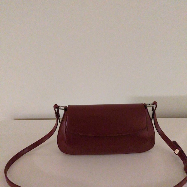 Red Leather Bag, Red Purse, Genuine Leather Red Handbag, Red Crossbody ...