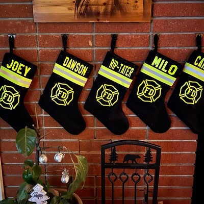 Personalized Firefighter Checkbook Cover, Turnout Bunker Gear Look ...