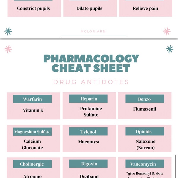Pharmacology Nursing Student Study Guide Template, Medications Review ...