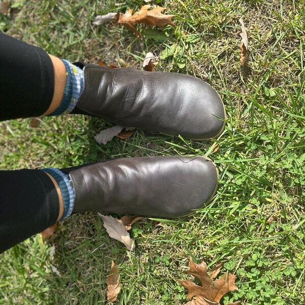 WOMEN Chelsea Boots WIDE Zero Drop Barefoot DARK Brown-chocolate Crazy ...