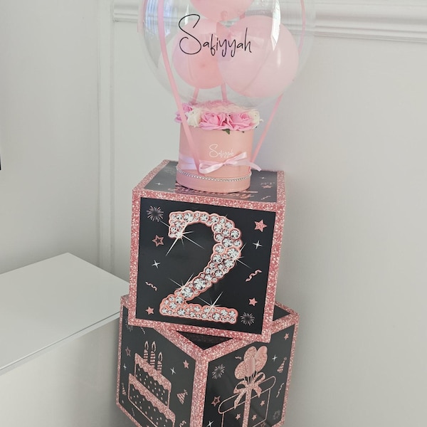Hot Air Balloon Flower Box, Hat Box Flowers, Birthday Balloon ...
