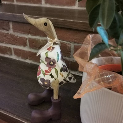 Decorated Wooden Ducks Floral Design gift Sets Available - Etsy