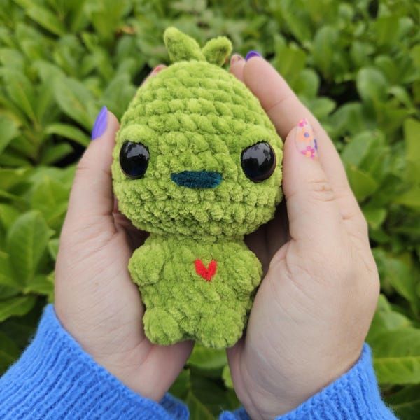 CROCHET PATTERN - Meanie Greenie | No Sew | Amigurumi | Crochet Plushie ...