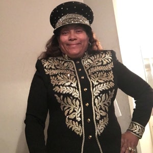 Vintage 80's Louis Simon for La Libellule Silk Jacket Icy Blue With ...