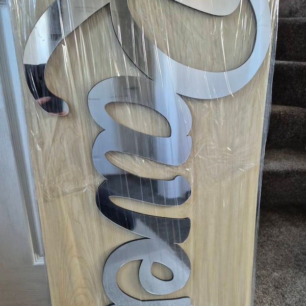 Large Acrylic Mirror, Wall Acrylic Sign, Custom Acrylic Sign, Baby Name ...