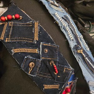 Ms. Diva Denim Dangle Patchwork Ear Drops - Etsy