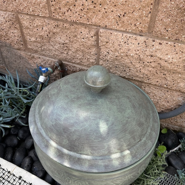 Key West Hose Pot With Lid - Blue Verde Finish - Etsy