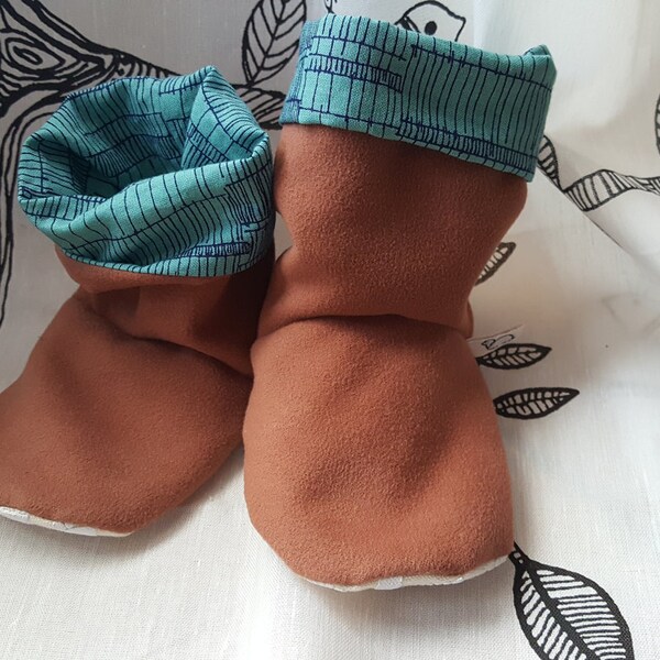 Baby Boots Sewing Pattern | Lined Soft Slippers, PDF Tutorial (digital ...