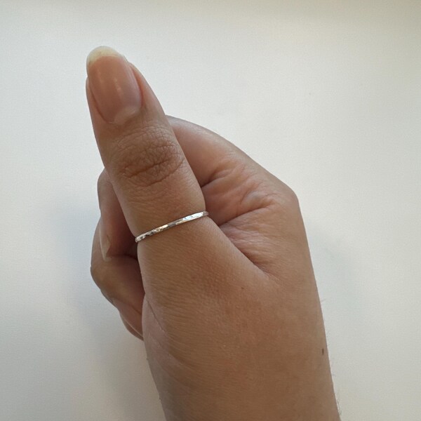 Super Thin Sterling Silver Stackable Ring(s), Silver Stacking Ring ...